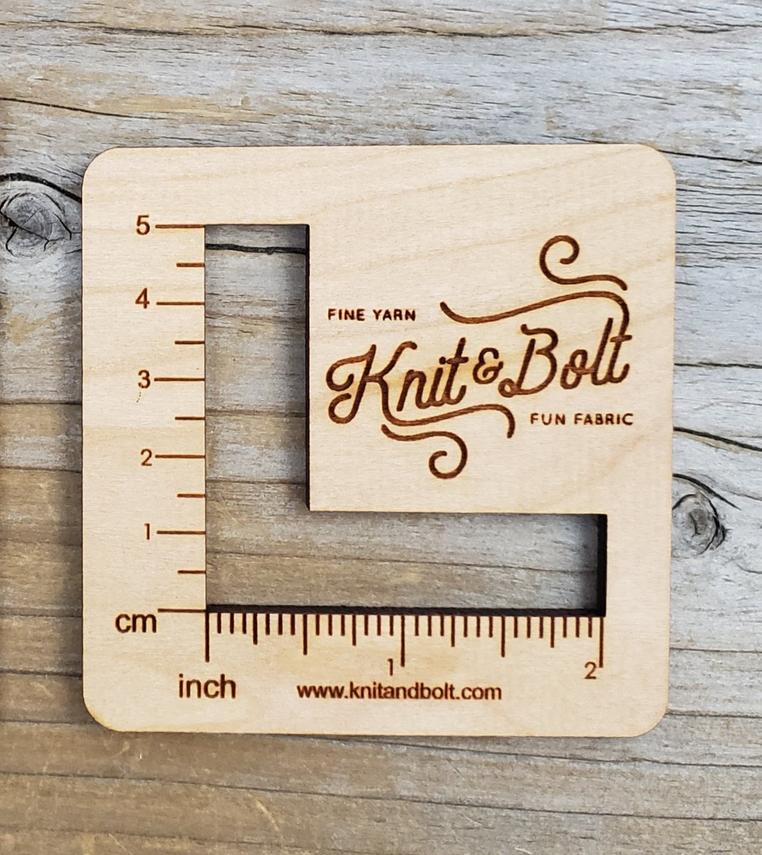 Knit & Bolt Gauge Swatch Ruler - 2" – Knit and Bolt
